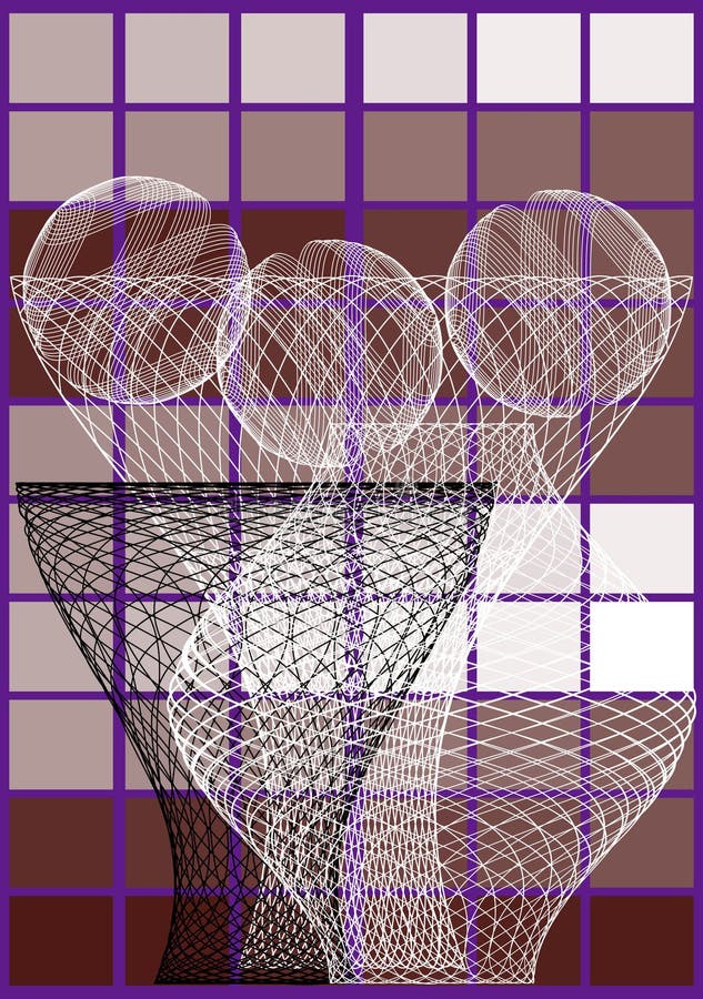 Three vases stock vector. Illustration of creative, easy - 5846262