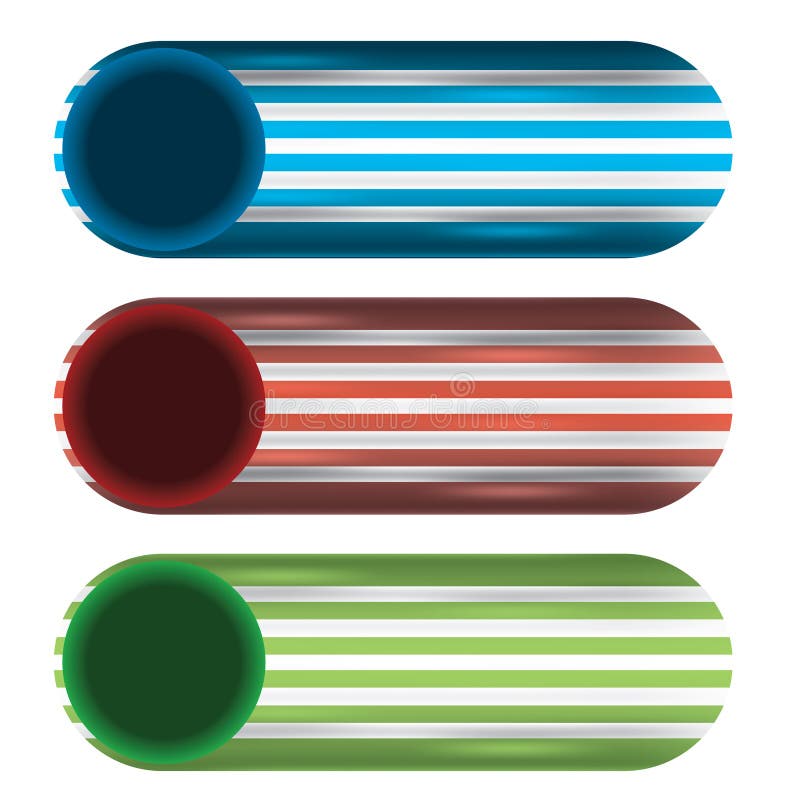 Three vector buttons stock vector. Illustration of modern - 34254215