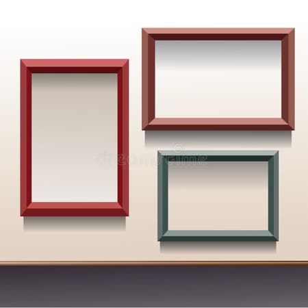 Three Vector Frames in Different Colors Stock Vector - Illustration of ...