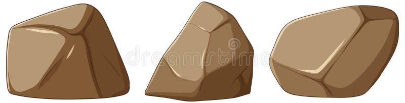 Three vector rocks stock vector. Illustration of geological - 312160498