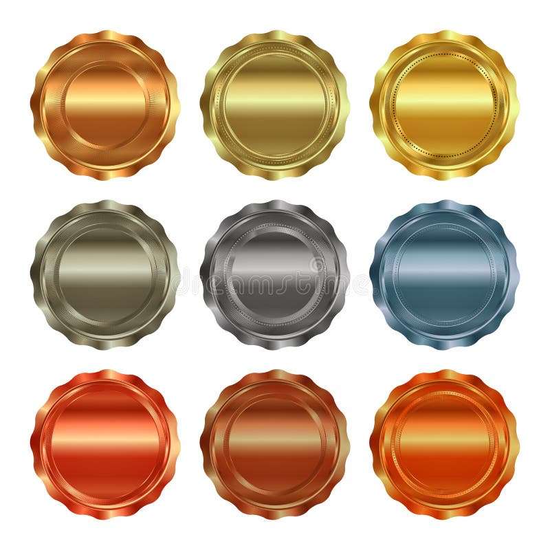 Three Vector Round with Different Printing Ribbons with the Inscription ...