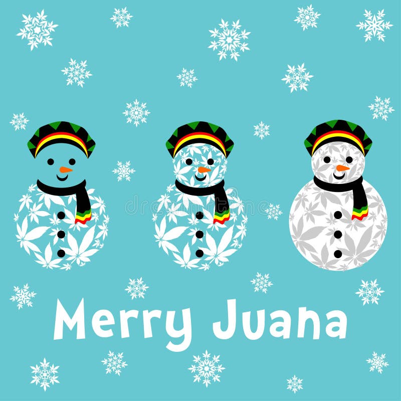 Rasta Snowman Vector Illustration Stock Vector - Illustration of ...