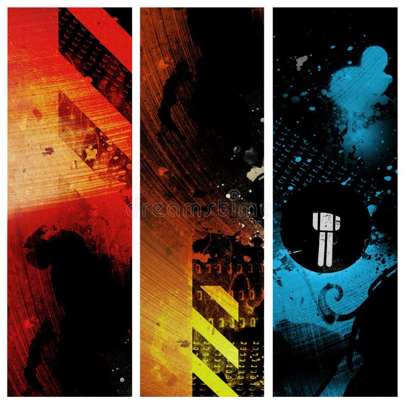 Three vertical banners stock illustration. Illustration of deco - 9342548