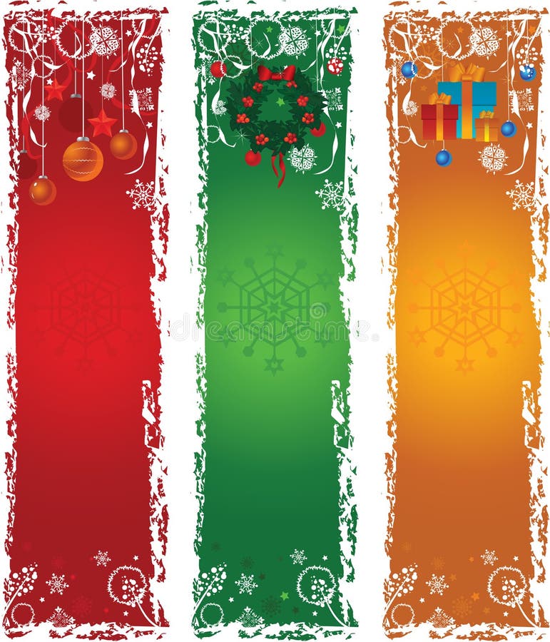 Vertical Christmas banners stock vector. Illustration of graphic - 16516967