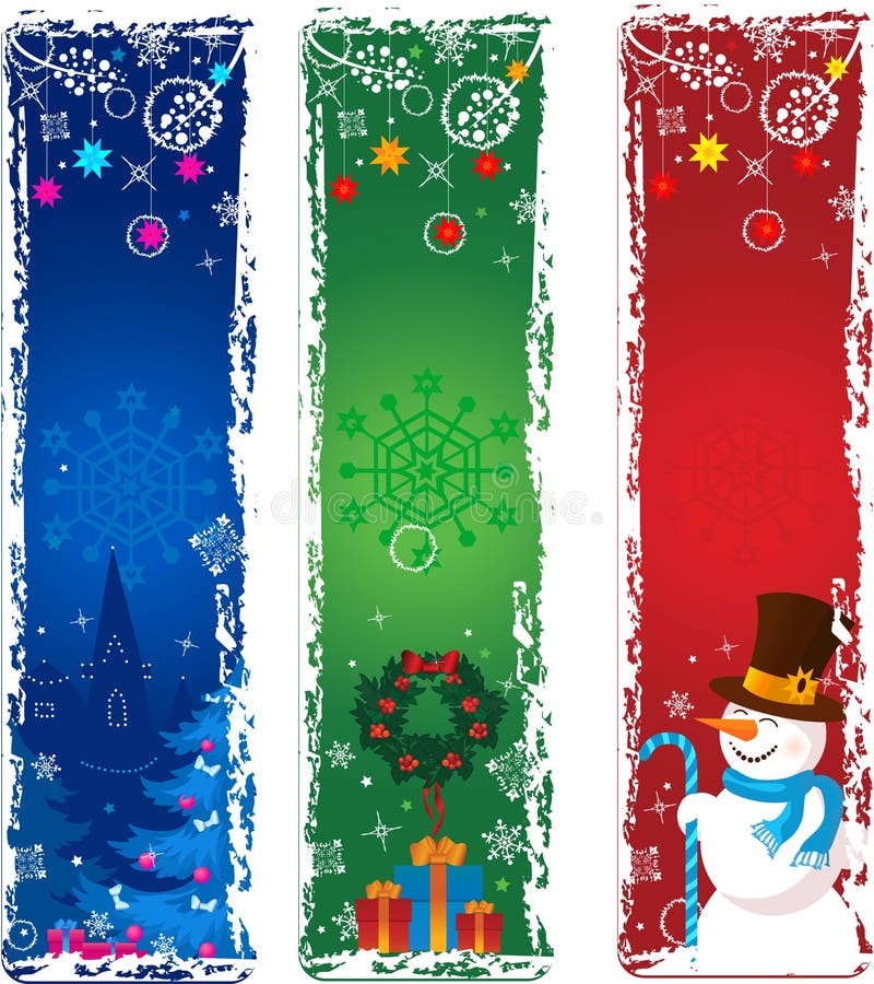 Vertical Christmas banners stock vector. Illustration of graphic - 16516967