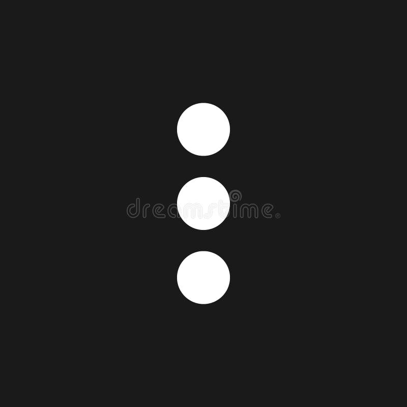 Three Vertical Dots Menu Black Glyph Ui Icon Stock Vector ...