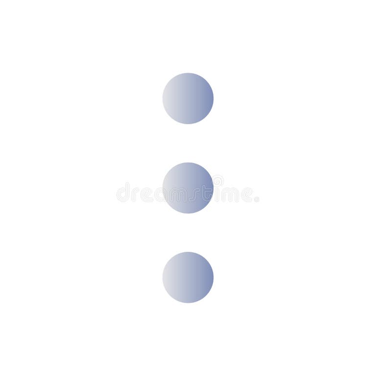 Three Vertical Dots Menu Flat Gradient Color Ui Icon Stock Vector ...