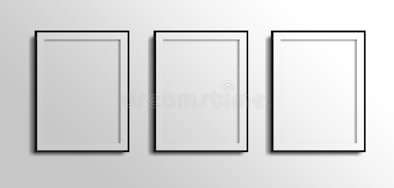 3 Blank Frames Wall Stock Illustrations – 251 3 Blank Frames Wall Stock ...