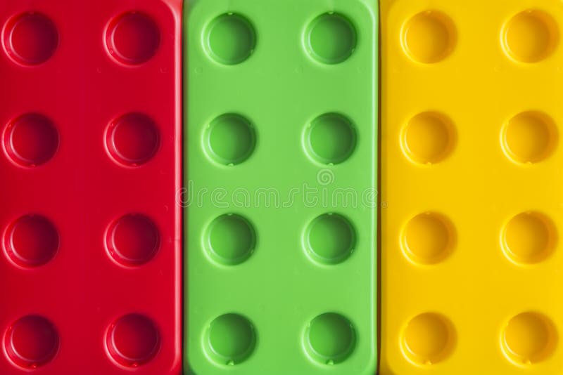 Three Vertical Plastic Building Blocks Toy in Different Colours ...