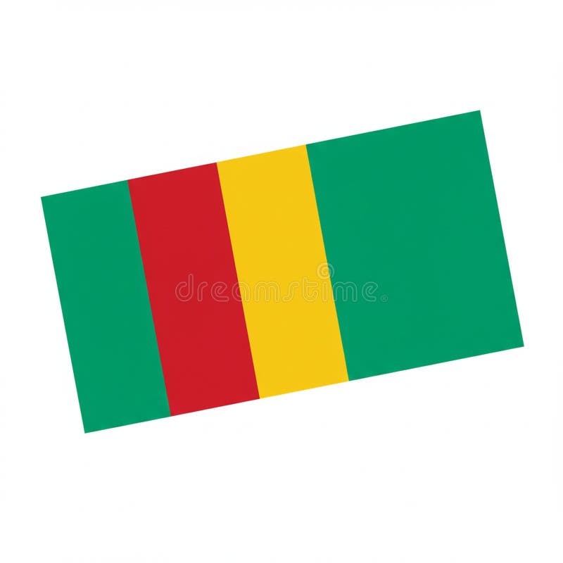 Three Vertical Stripes in Red, Yellow, and Green are Arranged on a ...