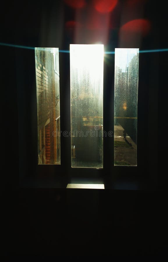 Three Vertical Windows Light Leak Backdrop Stock Photo - Image of ...