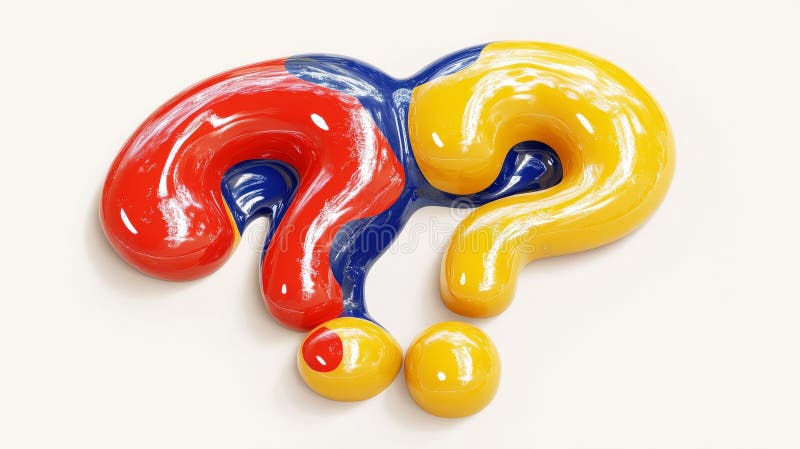 Three Vibrant Question Marks Appear Side by Side, One of Which is ...