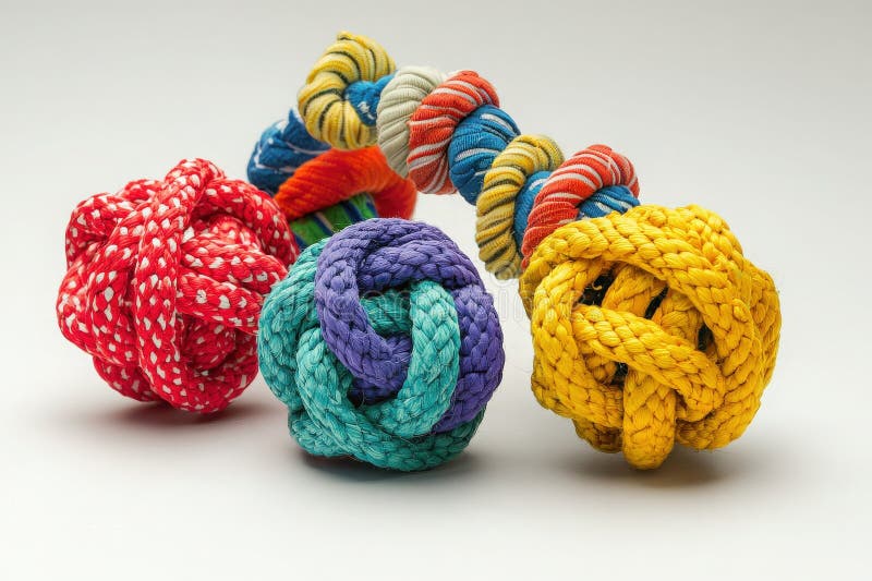 Colorful Rope Knots Arranged in a Creative Display Showcasing Various ...