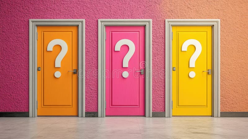 Three Doors Question Marks Stock Photos - Free & Royalty-Free Stock ...