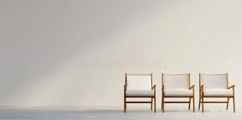 Three Views of a Single Sofa Chair, Displaying Rattan Weaving ...