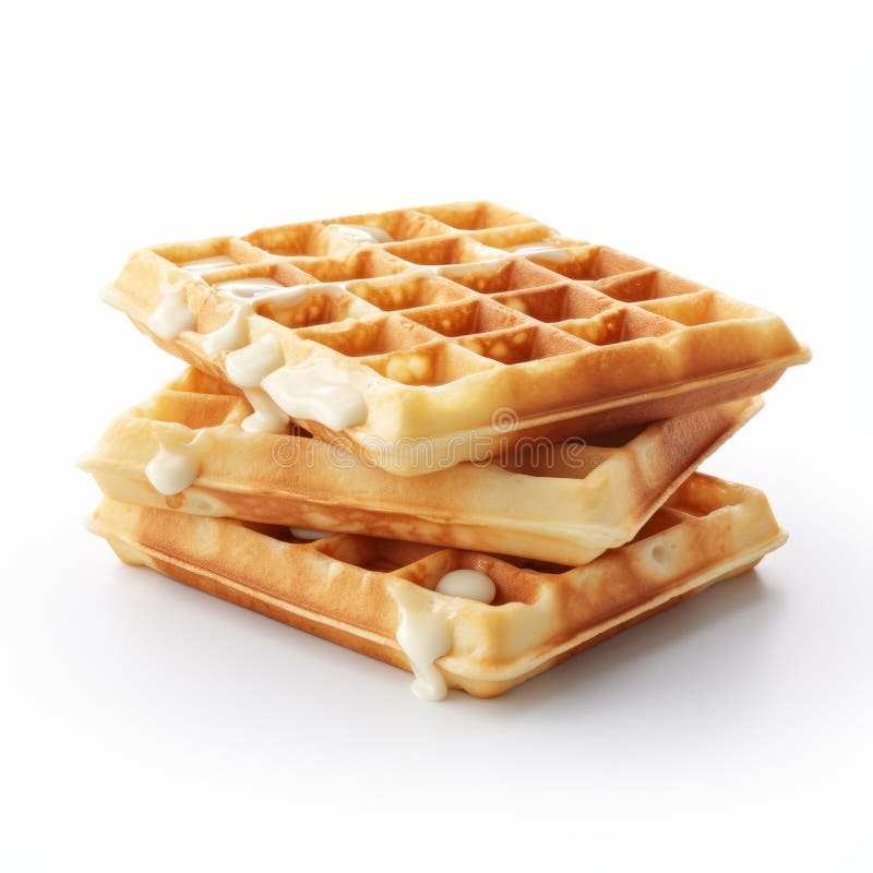 Ultra Realistic 4k Waffles on White Background - Oshare Kei Resin Style ...