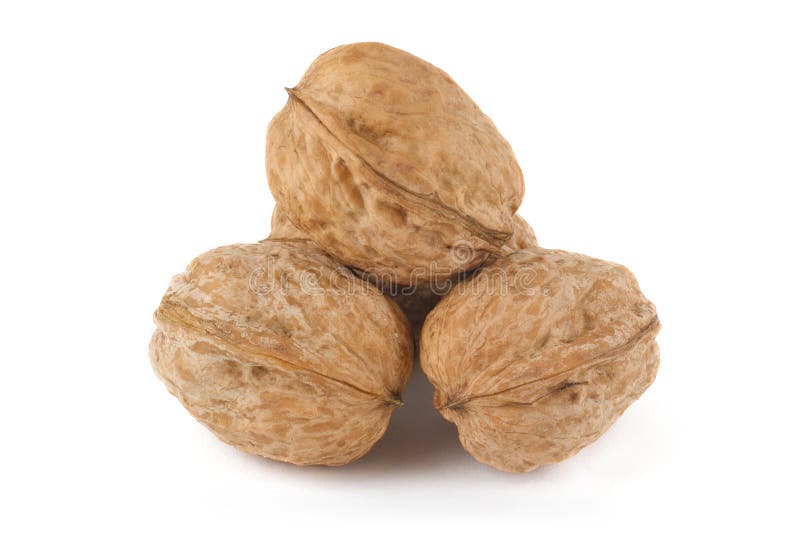 Three walnuts stock image. Image of hard, eating, seasonal - 27348155