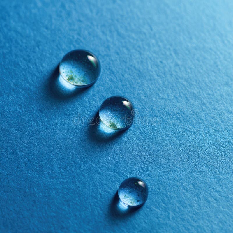 Blue Water Droplets stock illustration. Illustration of sequence ...
