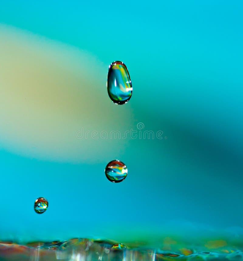 Three Water Drops stock photo. Image of fluid, ripple - 18278868