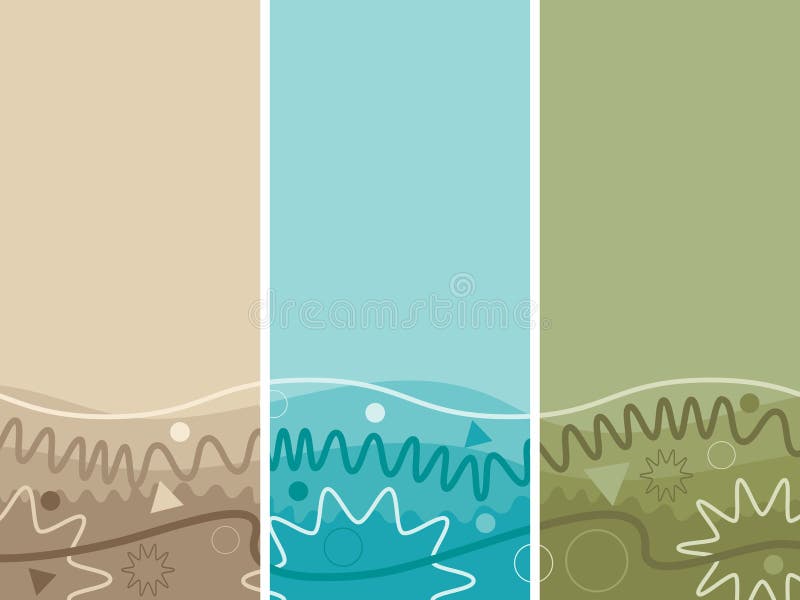 Three wave banners stock vector. Illustration of triangle - 3675103