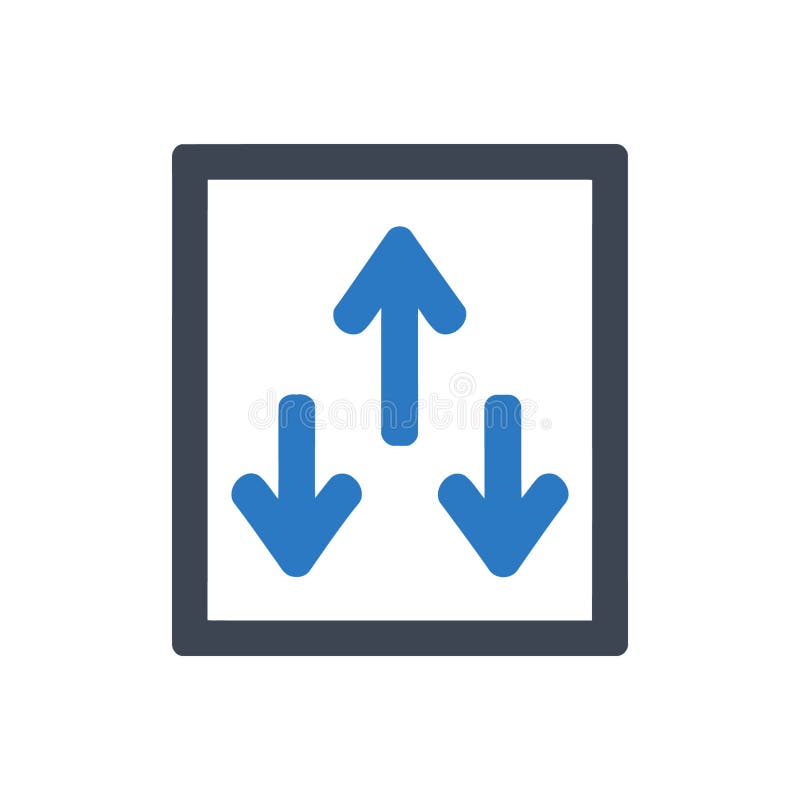 Three-Way Arrows Icon stock vector. Illustration of threeway - 361702345