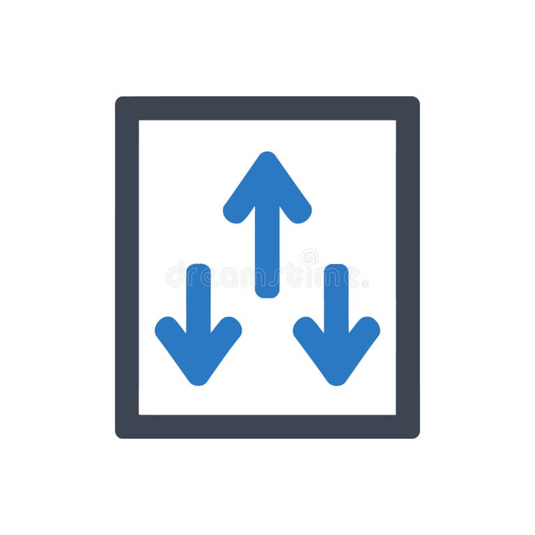 Three-Way Arrows Icon stock vector. Illustration of threeway - 361702345