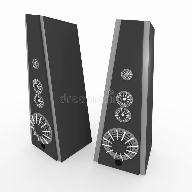 A Three-way Audio System. Industrial Design, 3d Render, 3d Illustration ...