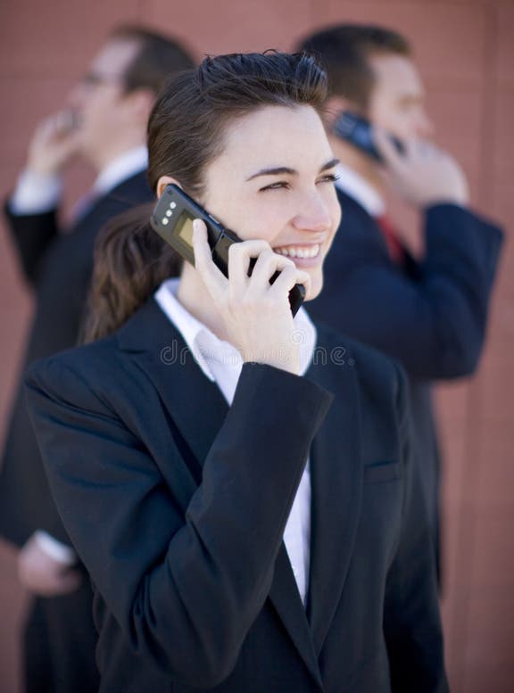 Three-way call stock image. Image of executive, smile - 4923773