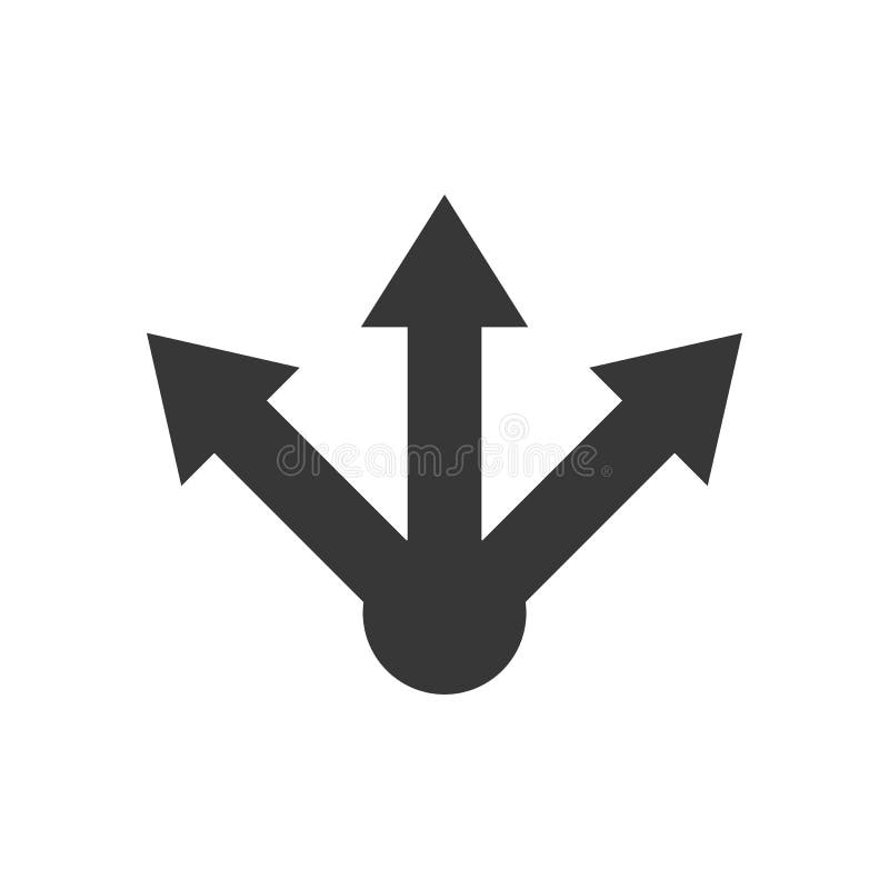 Three-way Direction Arrow, Eps 10. Vector Illustration Stock ...