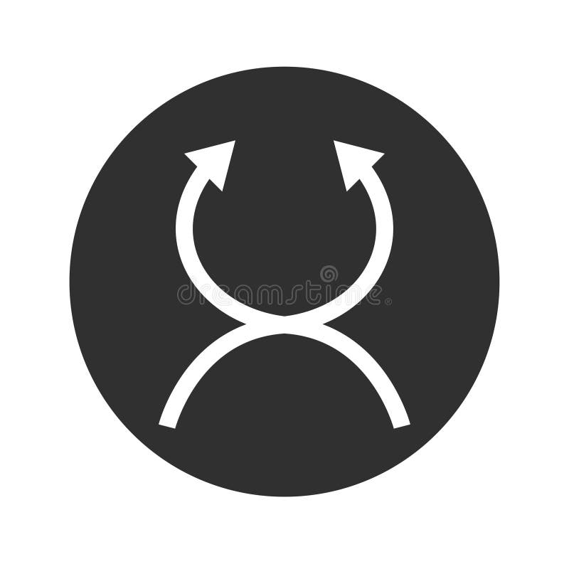 Three-way Direction Arrow in Flat Style. Vector Illustration Stock ...