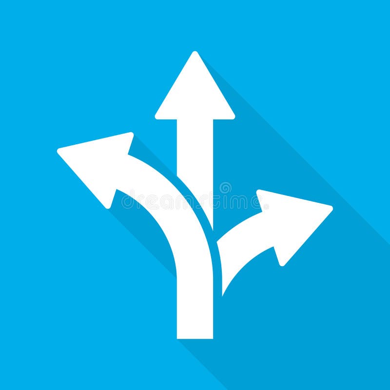 Set of Three-way Direction Arrows. Vector Illustration Stock ... Set of Three-way Direction Arrows. Vector Illustration Stock ...