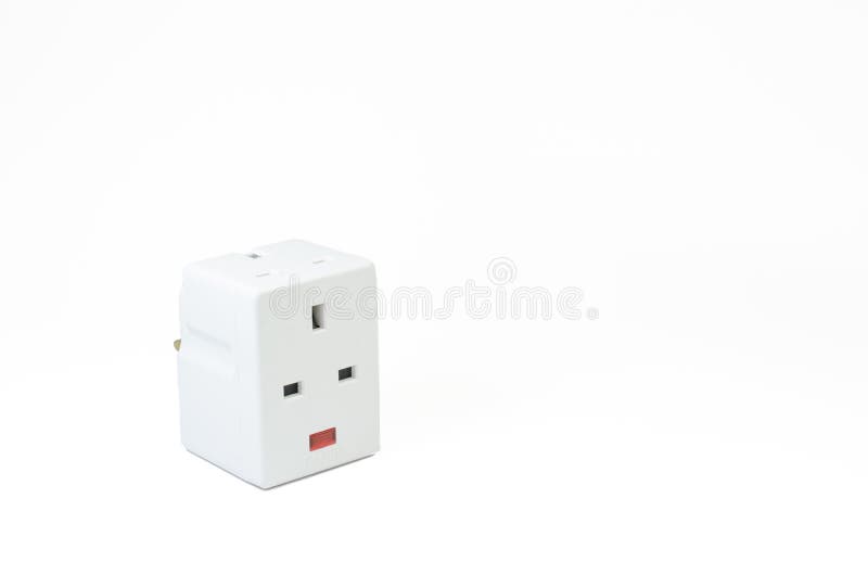 Three way electric socket stock photo. Image of plastic - 53787886