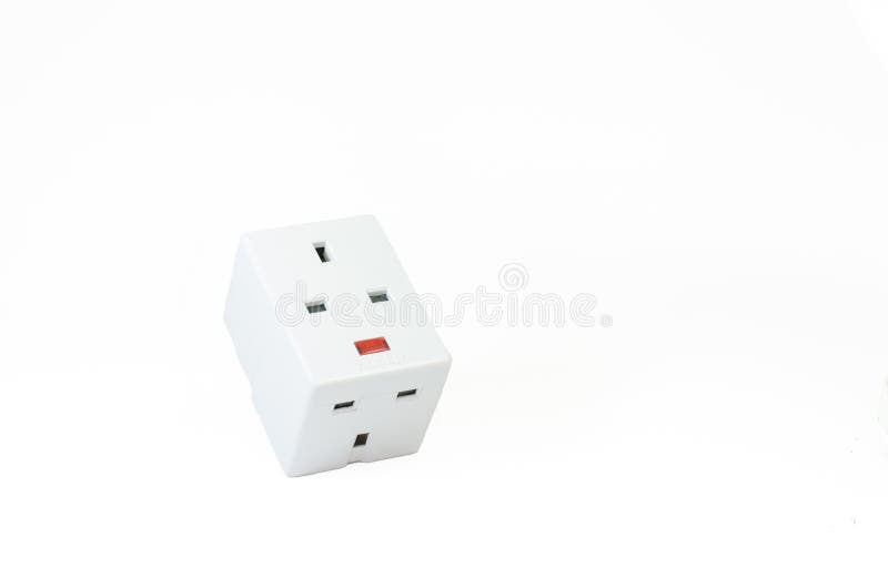 Three way electric socket stock photo. Image of plastic - 53786792