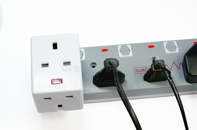 Three way electric socket stock photo. Image of plastic - 53787886