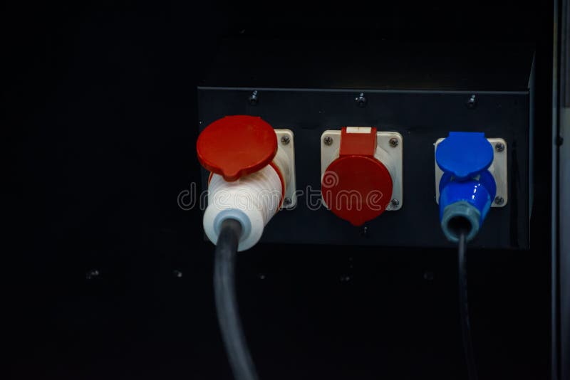 Three Way High Voltage Socket Stock Photo - Image of security, industry ...