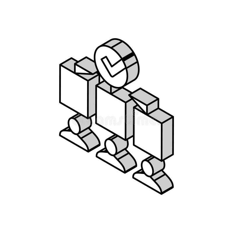 Three Way Matching Isometric Icon Vector Illustration Stock Vector ...