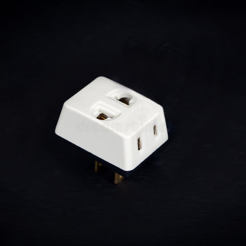Three Way Plug for Home Electric Stock Image - Image of power, plastic ...