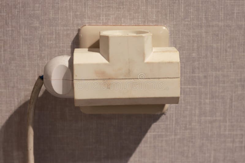 Plug the Socket into the T-plug. Stock Image - Image of connection ...