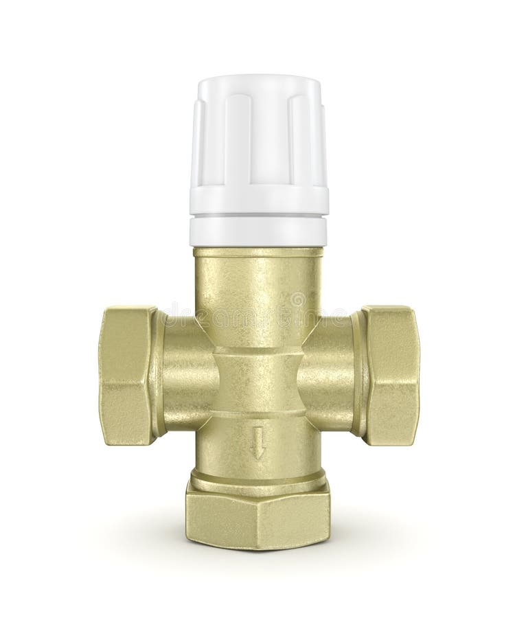 The three-way valve, stock image. Image of mechanical - 59116477