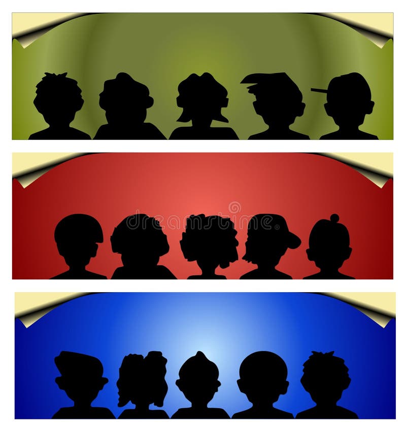 Three web banner stock illustration. Illustration of model - 7650235