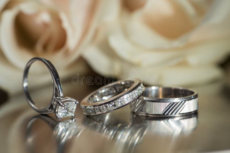Three wedding rings stock image. Image of gold, fashion - 75815449