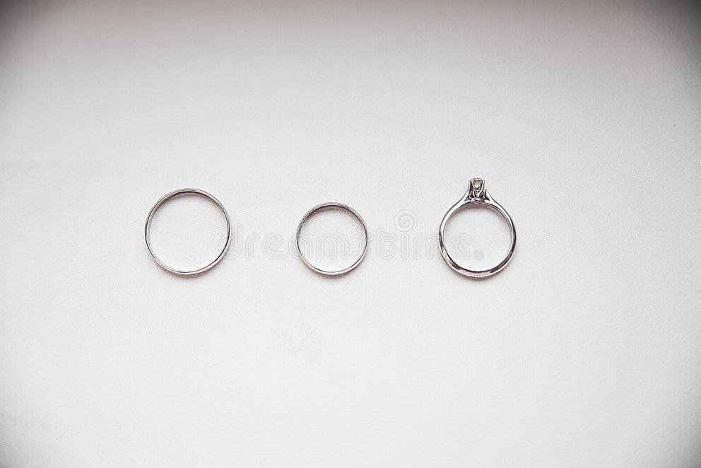 Three wedding rings stock photo. Image of join, commitment - 70543620