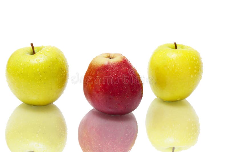 Apple Core among Whole Apples Stock Photo - Image of copy, choice: 4152806