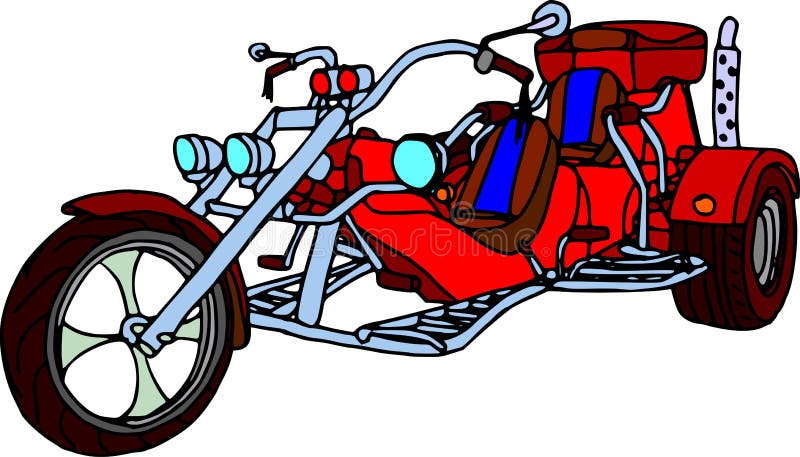 Three motorcycle stock vector. Illustration of scooter - 26747570
