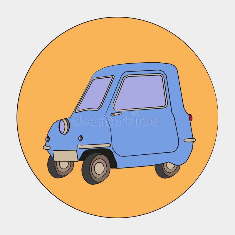 Three wheeled auto stock vector. Illustration of transportation - 42173870