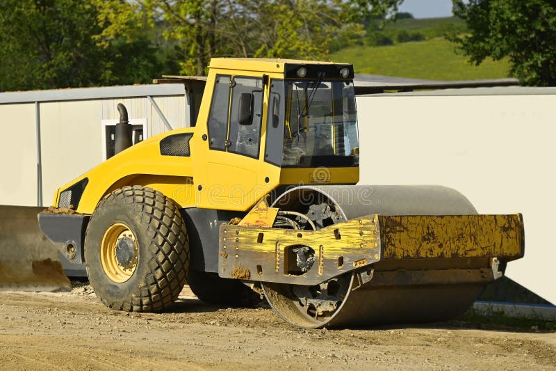 Three-wheeled Padfoot Roller Stock Image - Image of construction ...