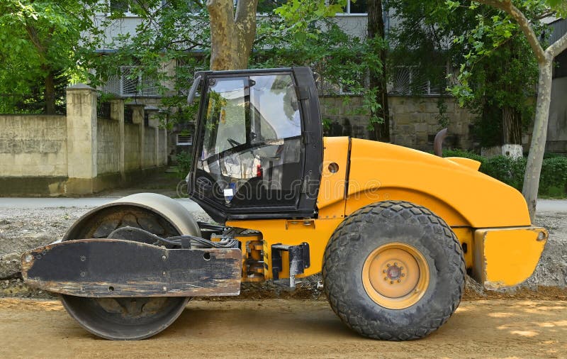 Three-wheeled Padfoot Roller Stock Image - Image of singledrum ...