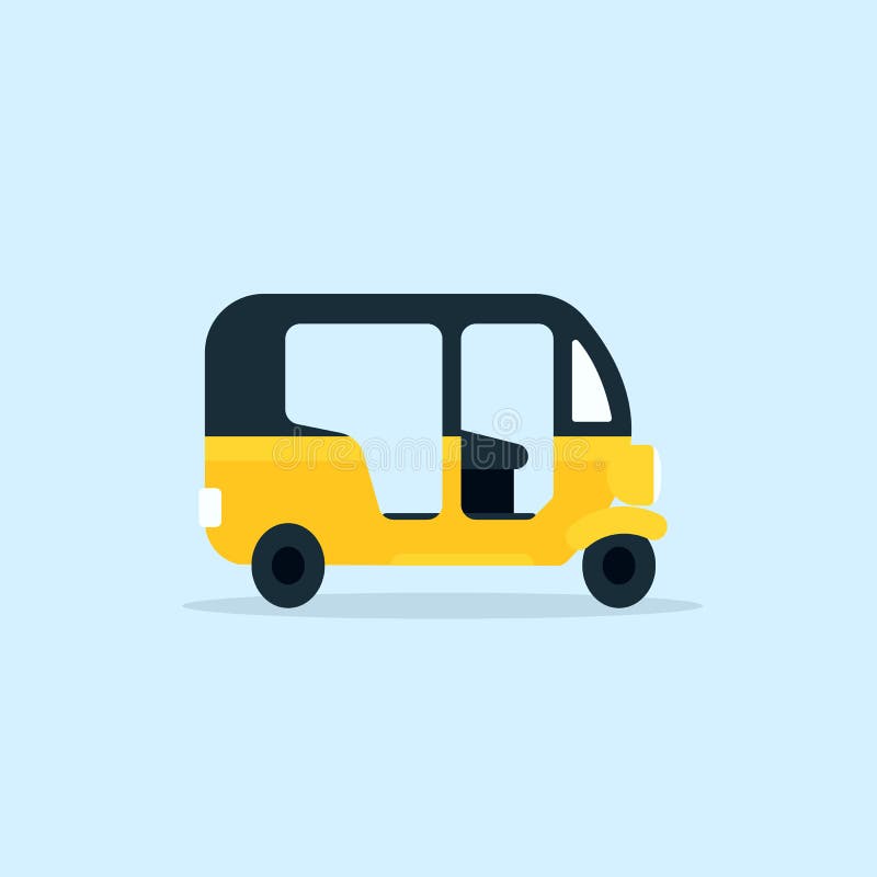 Three Wheeler Auto Silhouette Icon. Clipart Image Stock Vector ...