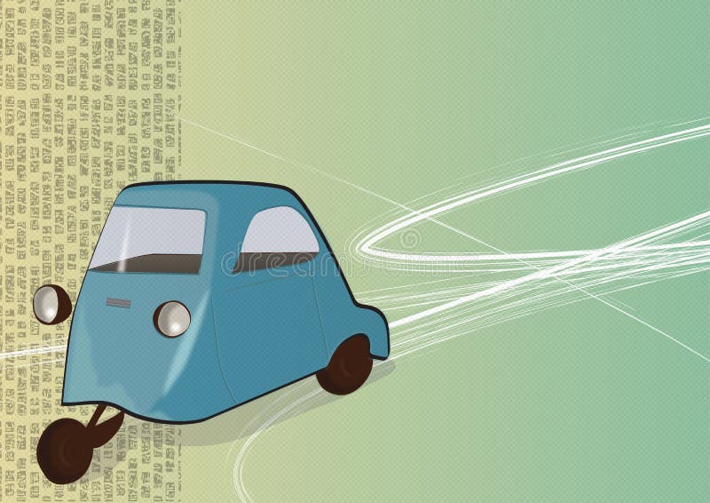Three Wheeler Car stock illustration. Illustration of speed - 5663124