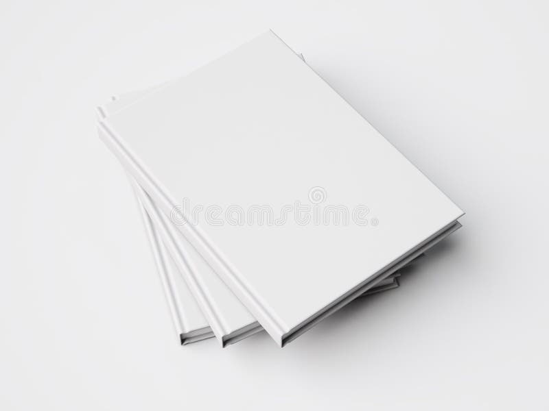 Three White Books. 3d Rendering Stock Illustration - Illustration of ...